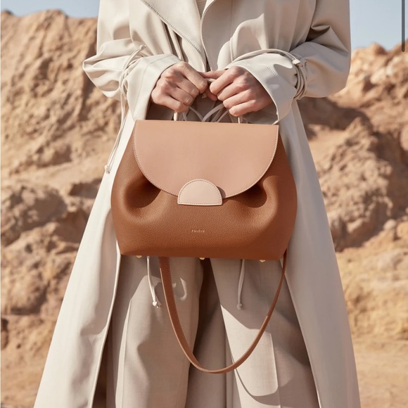 Polene | Bags | Polene Brown And Tan Leather Bag | Poshmark